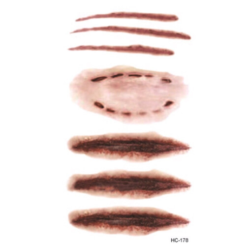 Halloween Zombie Scars Tattoos With Fake Scab Bloody Makeup Halloween ...