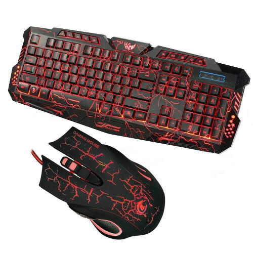 Multi Colored Game Backlight Keyboard Optical Mouse LED Color Changing ...