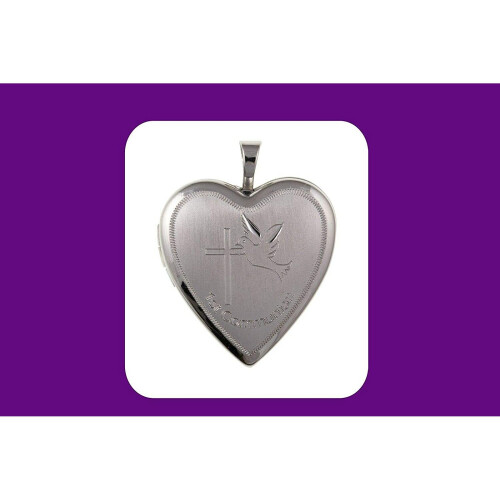 (18" Chain) First Holy Communion Locket Sterling Silver 925 Hallmark ...