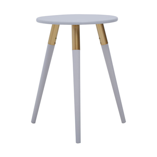 Light Grey Side Table, Triangular Small End Table, Long Lasting Rounded ...