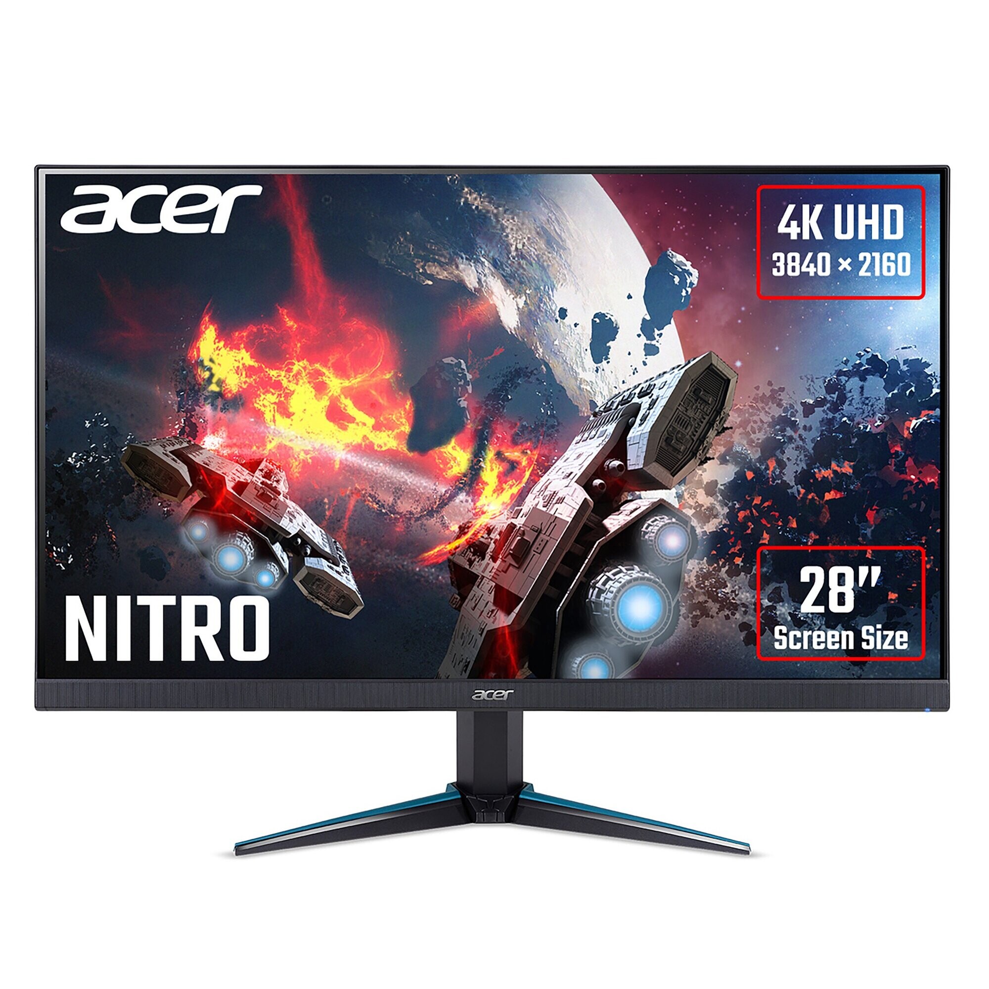 Acer NITRO VG0 Nitro VG280Kbmiipx 28 inch UHD Gaming Monitor (IPS Panel, FreeSync, 60Hz, 1ms ...