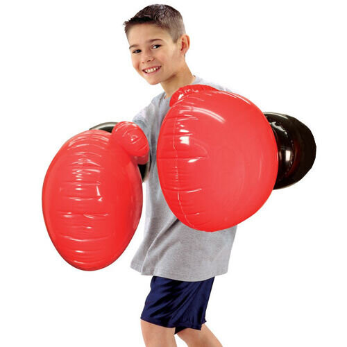 JUMBO AIR BOXING GLOVES INFLATABLE FUN KIDS ADULTS GIFT SPORTS PARTY on ...