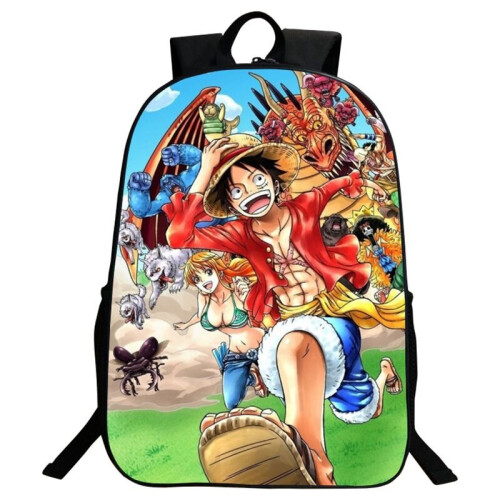 (Light Blue) One Piece Monkey D Luffy Backpack School Travel Bag on OnBuy