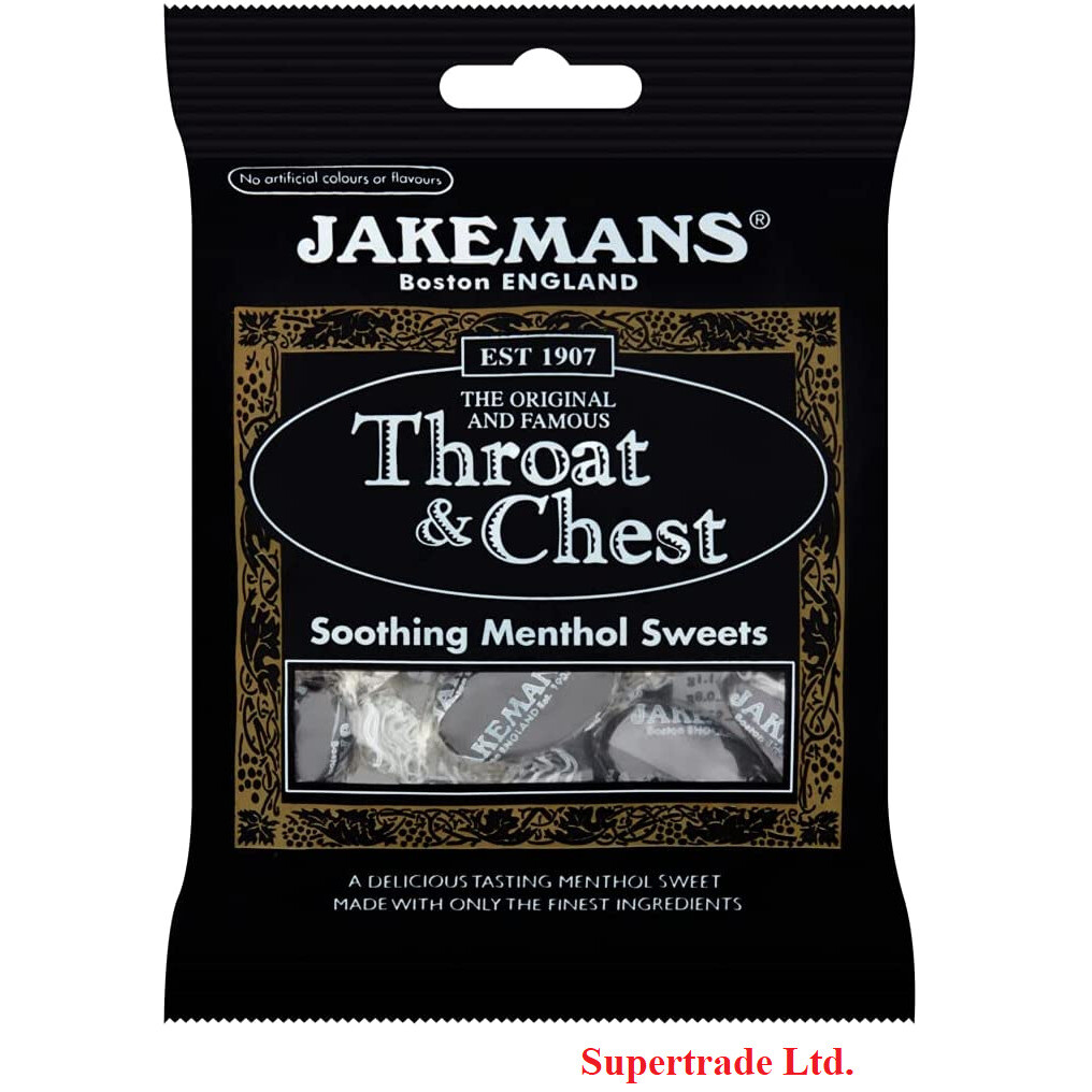 10 X Jakemans Throat & Chest Soothing Menthol Sweets Bags - 73g on OnBuy