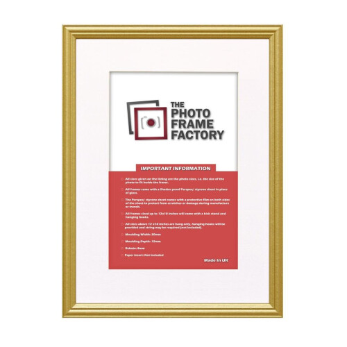 (Gold Frame White Mount, A6 Pic (A5 Frame)) Gold Antique Traditional ...