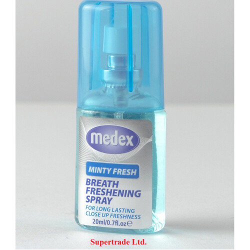 12 X Medex Minty Breath Freshening Spray Mouth Spray Long Lasting-20ml ...