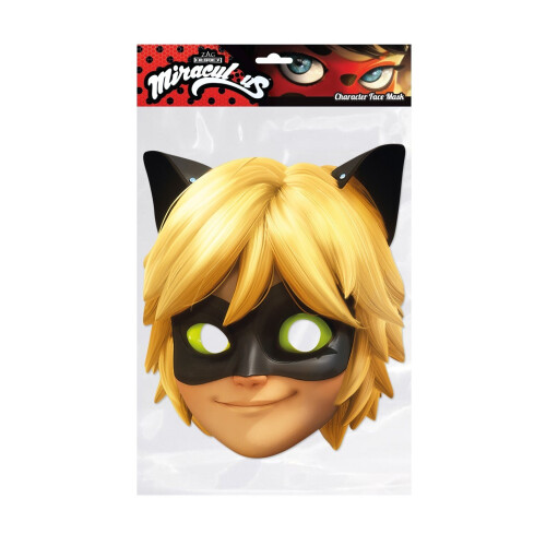 Miraculous Lady Bug Cat Noir Character Party Face Mask on OnBuy