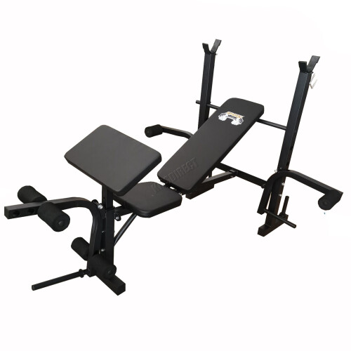 FIT4YOU Adjustable Weight Bench Press Rack Multi Gym Abs Home Fitness ...