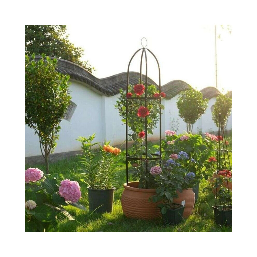 1.9m Outdoor Garden Metal Obelisk Climbing Plant Support Frame Trellis ...