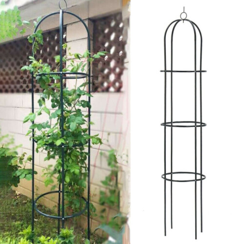 1.9m Outdoor Garden Metal Obelisk Climbing Plant Support Frame Trellis ...