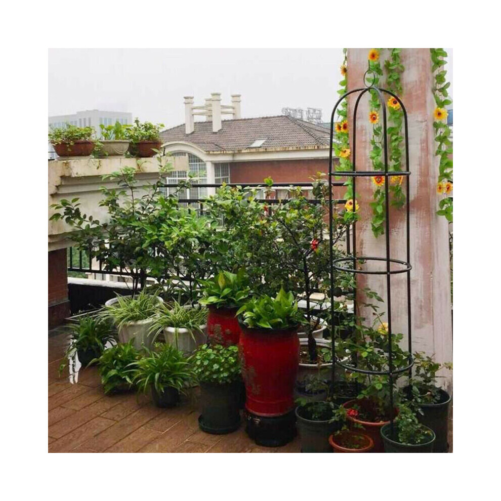 1.9m Outdoor Garden Metal Obelisk Climbing Plant Support Frame Trellis ...