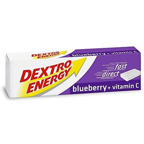 Dextro Energy Blueberry Glucose Tablets with Vitamin C, 47 g, 24 Packs ...
