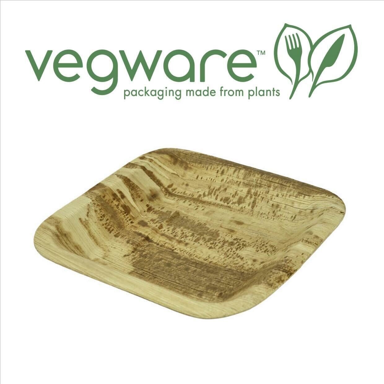 Vegware Compostable 10" Square Palm Leaf Plate - Pack of 25 on OnBuy