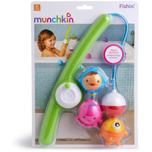 Munchkin Gone Fishin' Rod & Reel Magnetic Bath Toy Set (with 3 Distinct ...