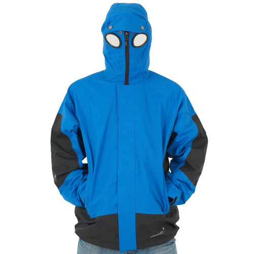 Men's Location 'Independence' Blue/Black Goggle Rain Hooded Jacket ...