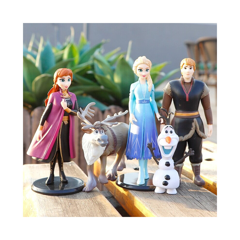 Disney Frozen 2 Elsa Anna Olaf Figures Model Princess Elza Girls Doll ...