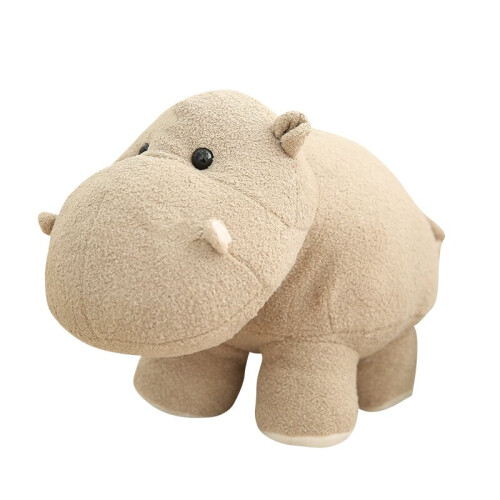20cm Mini Head Hippo Elephant Plush Toy Soft Cartoon Animal ...
