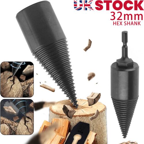 Hex shank Wood Splitting Electric Hammer Drill Bit Splitter Cone Split ...