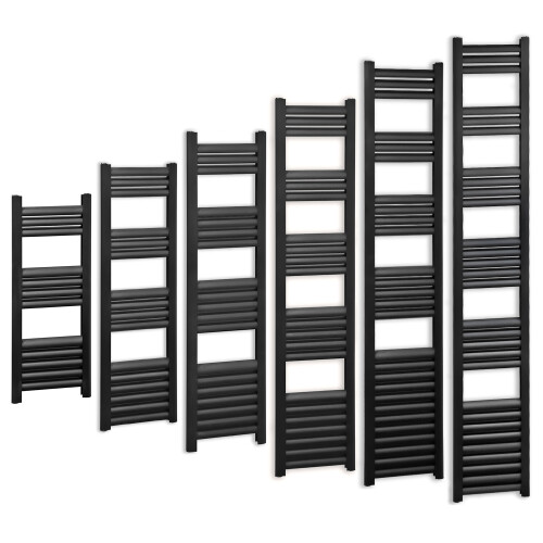 300mm Wide Black Designer Aluminium Towel Radiator on OnBuy