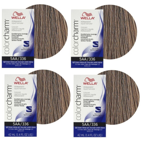 (5AA - pack of 4) Wella 6AA Dark Blonde Intense Ash Color Charm ...
