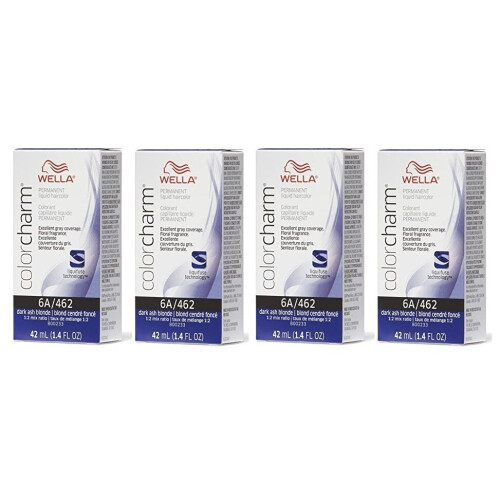 (6A/462 - pack of 4) Wella 6A Dark Ash Blonde Color Charm Permanent ...