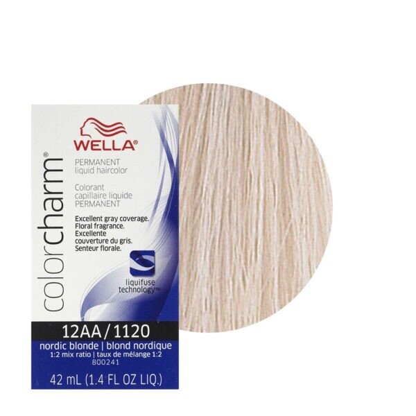 (12AA) Wella 6AA Dark Blonde Intense Ash Color Charm Permanent Liquid ...
