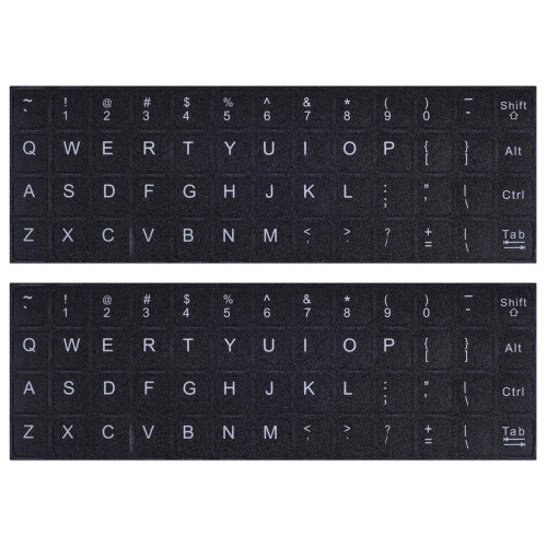 2PCS Pack Universal English Keyboard Stickers, Computer Keyboard ...