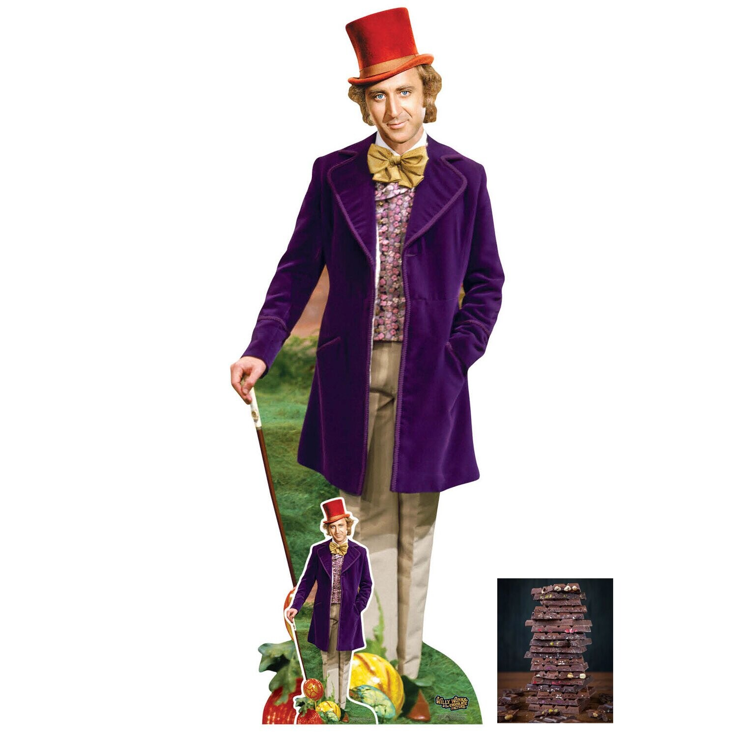 Willy Wonka Lifesize Cardboard Cutout Official Gene Wilder Standee / Standup 193cm x 73cm ...