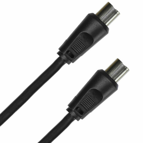 1m Coaxial TV Aerial Cable Male to Male Television Extension Lead ...