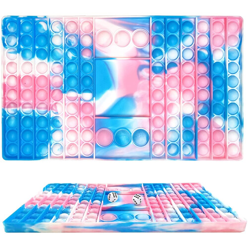 (Color 3) Fidget Toy Rainbow Chess Board Pop Pop Bubble Sensory Fidget ...