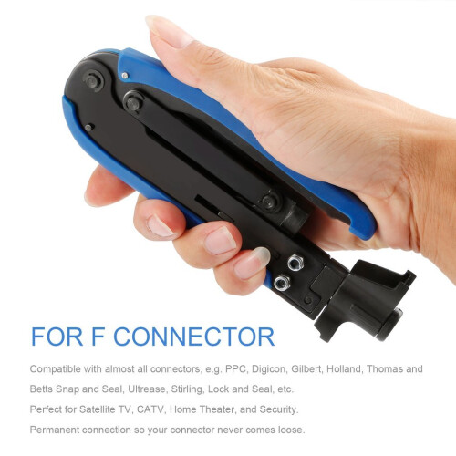 RG6 RG11 RG59 Coaxial Cable Crimper Compression Tool For F Connector on ...