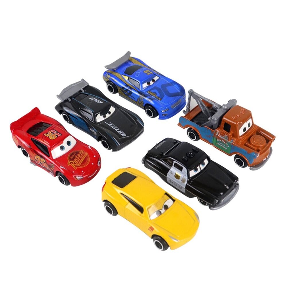 6PCS/Set Disney Pixar Cars 3 Toy 1:55 Diecast Vehicle Metal Alloy Cars ...