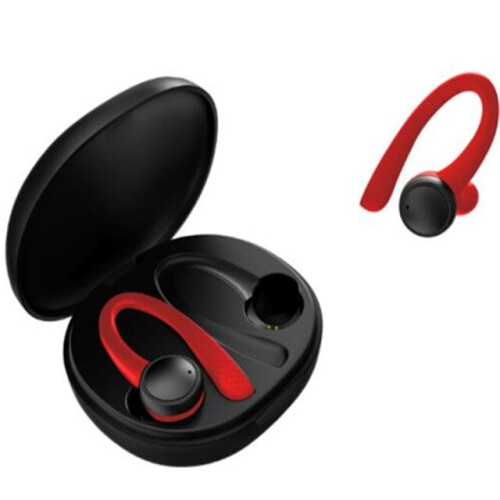 Red Wireless Earphones Bluetooth Headphones Over Ear Earbuds 5.0 Gaming ...