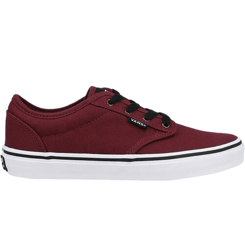(2 UK, Oxblood) Vans Kids Doheny Canvas Low Rise Skater Trainers ...