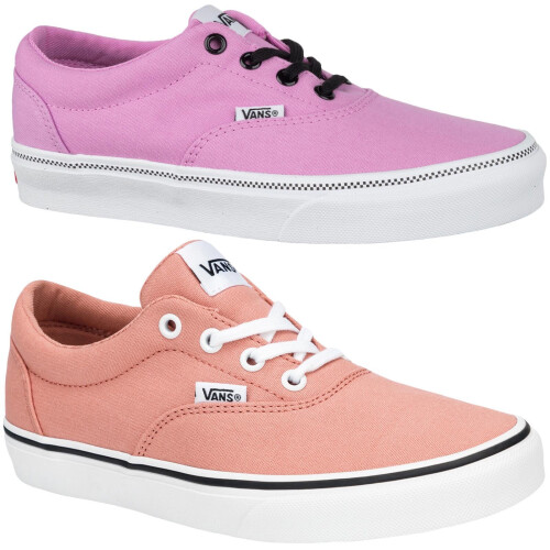 Vans Womens Doheny Low Rise Canvas Trainers Sneakers Shoes - Pink on OnBuy