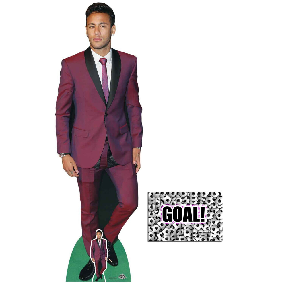 Neymar Footballer Lifesize Cardboard Cutout / Standup / Standee 175cm x 55cm with Includes Mini ...