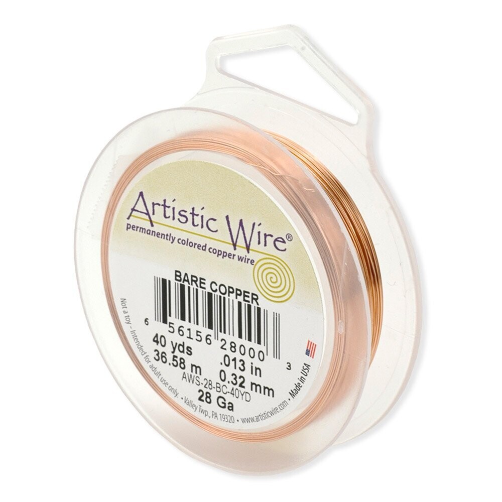 Beadalon Artistic, 22 Gauge, Bare Copper, 15 yd (13.7 m) Craft Wire on ... Beadalon Artistic, 22 Gauge, Bare Copper, 15 yd (13.7 m) Craft Wire on ...