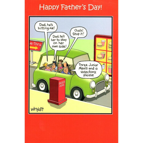 Funny Dad Drive Thru Fathers Day Card Traces Of Nuts Greeting Cards On