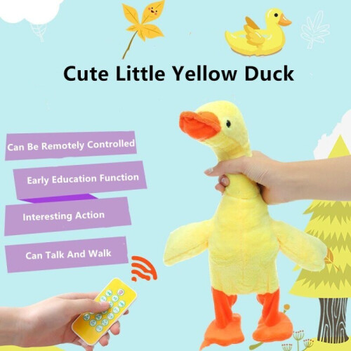 Wireless Remote Control Duck Toy RC Plush Toy Little Yellow Duck Can ...