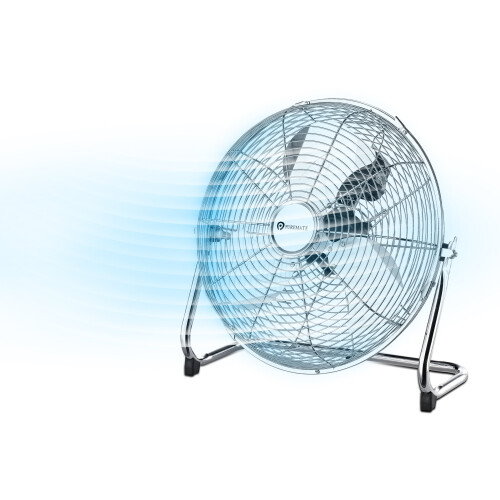 PureMate 14" Chrome Gym Floor Fan, Portable Cooling Fan for Home and ...