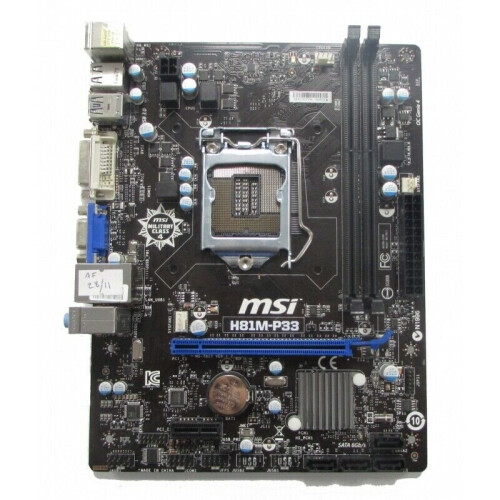 Refurbished MSI H81M-P33 Micro ATX Motherboard LGA 1150 DDR3 I/O SHIELD ...