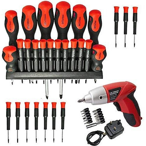 32 Piece Complete Magnetic Precision Screwdriver Bit Tool Set ...