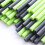 (Green & Black, 114mm x 4mm (25 Pcs)) Plastic Lollipop Sticks - 114mm x ...
