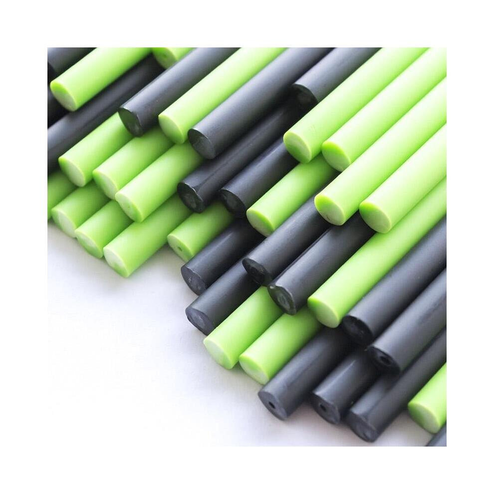 (Green & Black, 114mm x 4mm (25 Pcs)) Plastic Lollipop Sticks - 114mm x ...