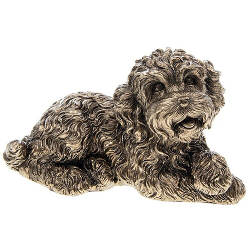 Bronze Lying Cockapoo Ornament Figurine Boxed on OnBuy