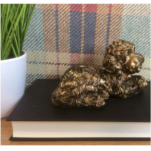 Bronze Lying Cockapoo Ornament Figurine Boxed on OnBuy