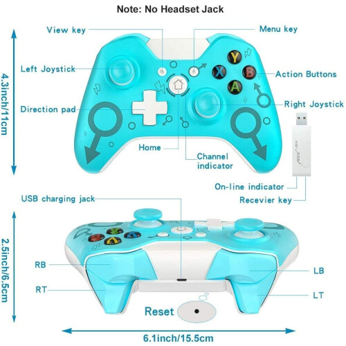 (Turquoise) Xbox One Wireless Controller Compatible PC/Xbox Series X ...
