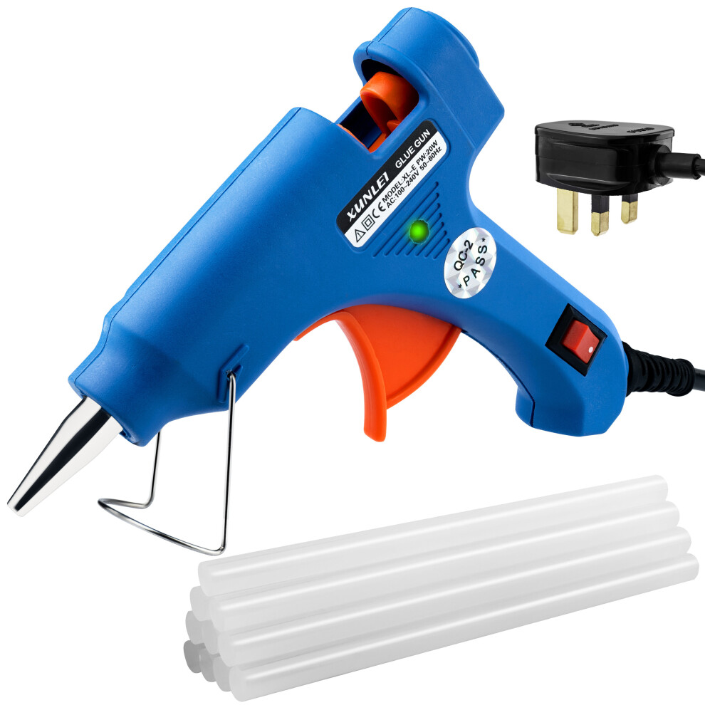 7mm Mini Hot Melt Glue Gun 20w Art and Craft Making Kit Small Electric UK Plug Low Temperature with 10pcs Glue Sticks 200mm Length Adhesive for. on OnBuy