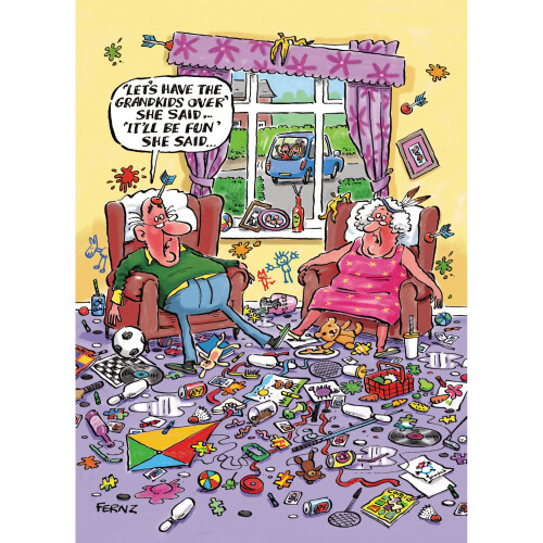 Aged To Perfection It'll Be Fun She Said Funny Birthday Card Fernz ...