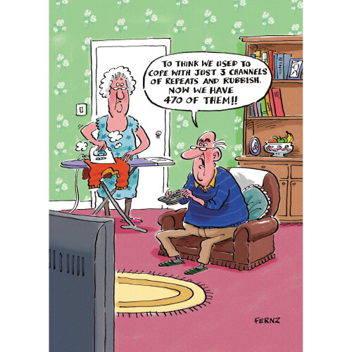 Aged To Perfection Channels Of Repeats Funny Birthday Card Fernz Humour ...